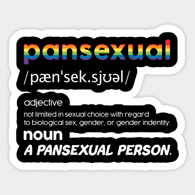 Pansexual Definition Shirt Funny Pride Lgbt Pansexual Pride Sticker